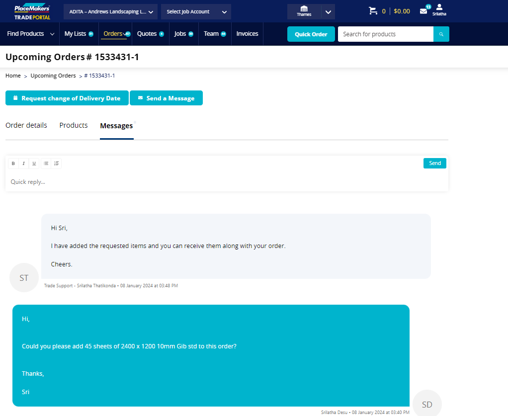 Order Management (2) - PlaceMakers